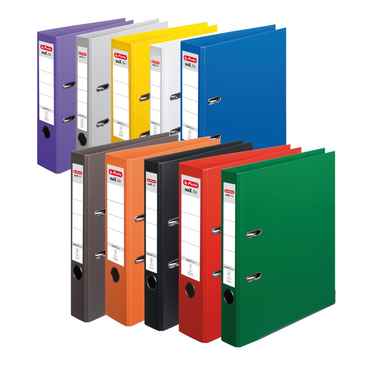 Ordner maX.file protect plus A4 8cm blau - Herlitz