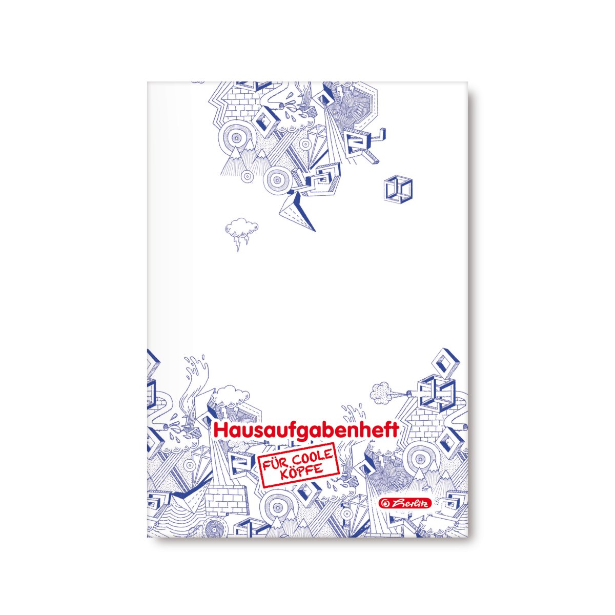 homework book A5 48 sheets cool heads, 1 motif scribble - Herlitz