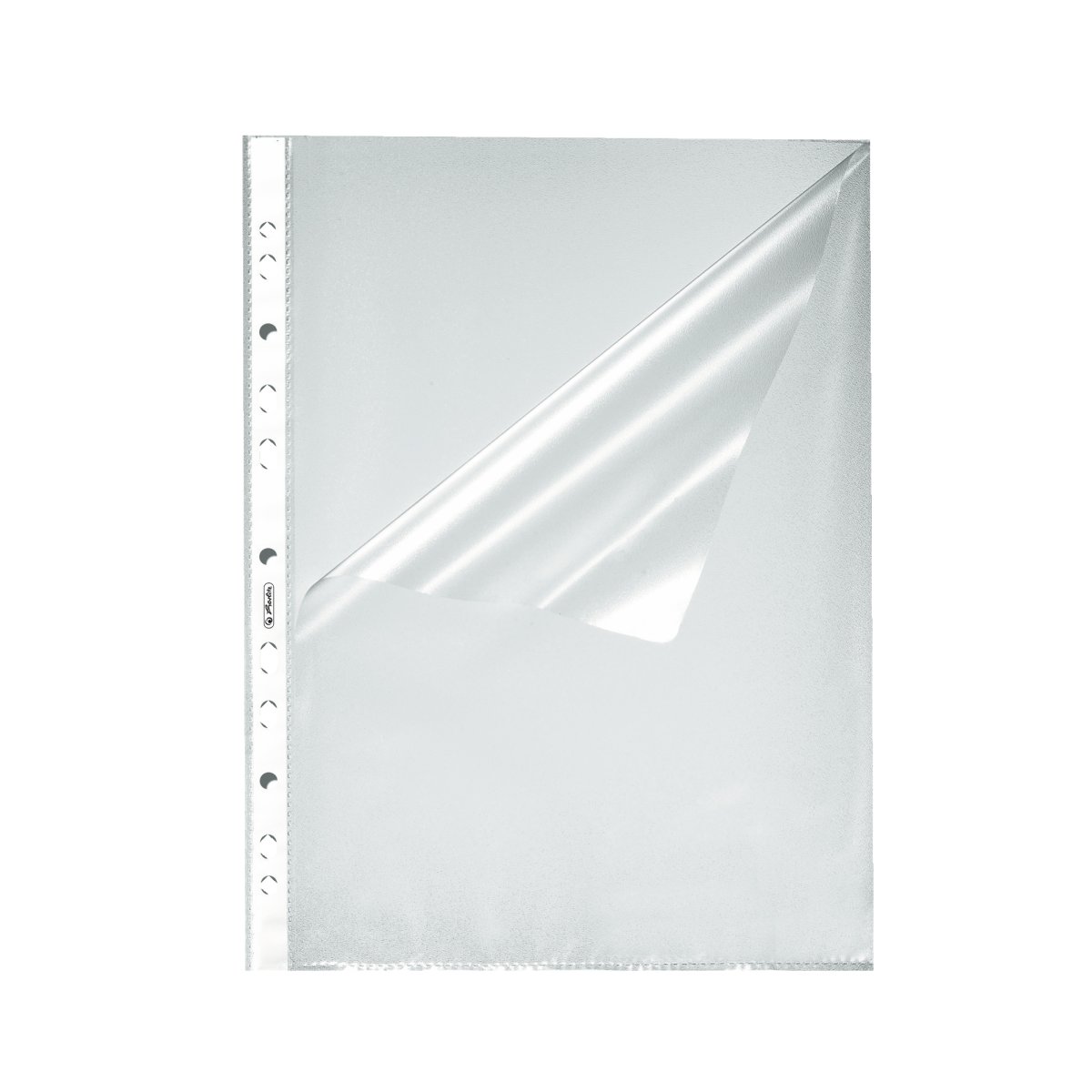 clear pocket A4 open top and side 100 pieces - Herlitz