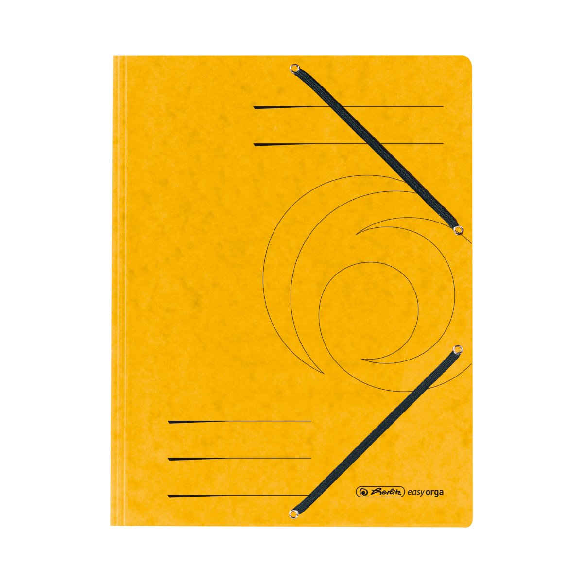 3-flap file with elastics A4 Quality yellow - Herlitz