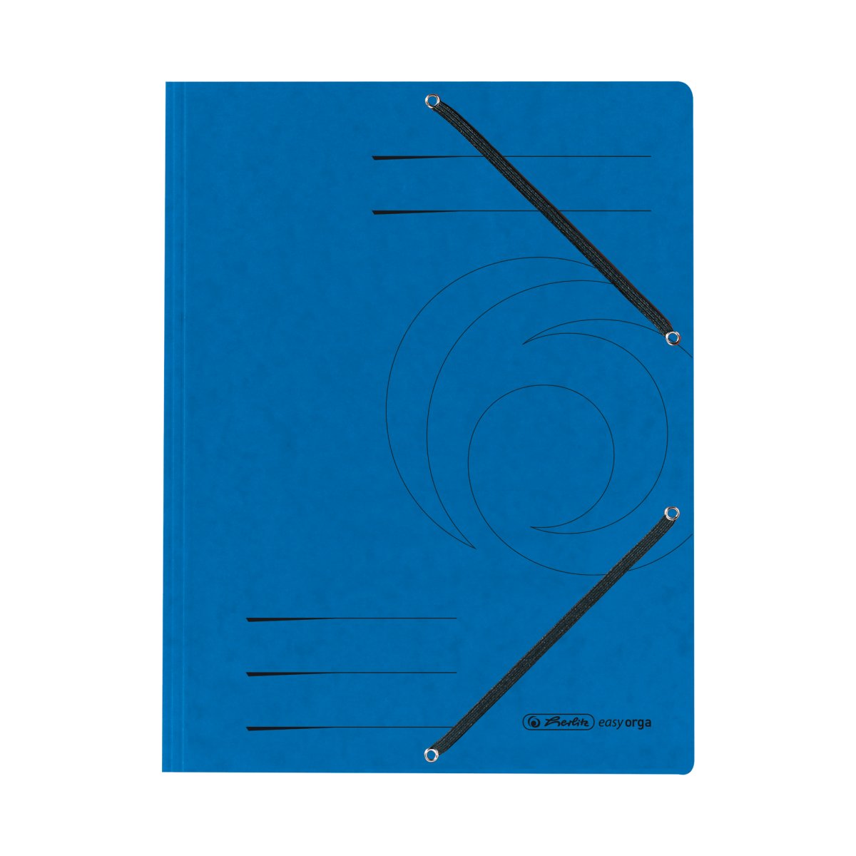 3-flap file with elastics A4 Quality blue - Herlitz