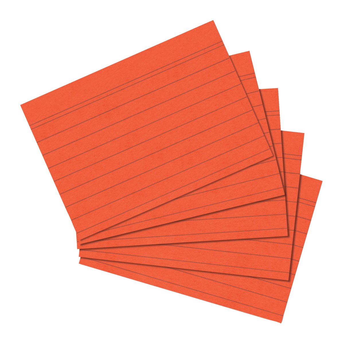 index card A5 ruled orange 100 pieces - Herlitz