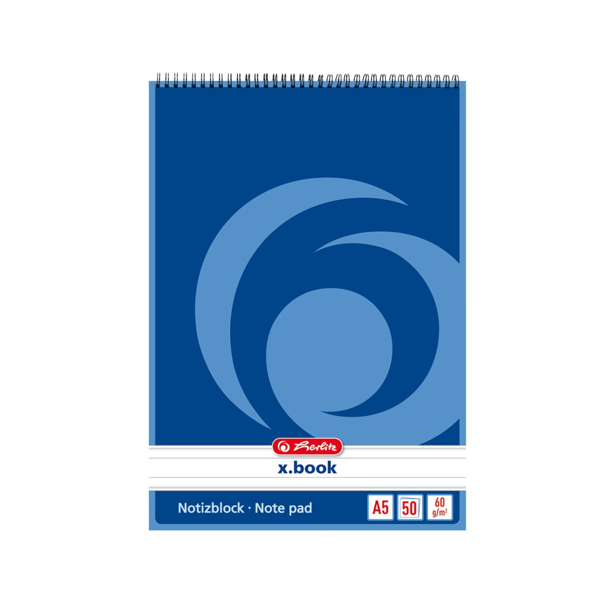 spiral note pad A5 50 sheets ruled - Herlitz