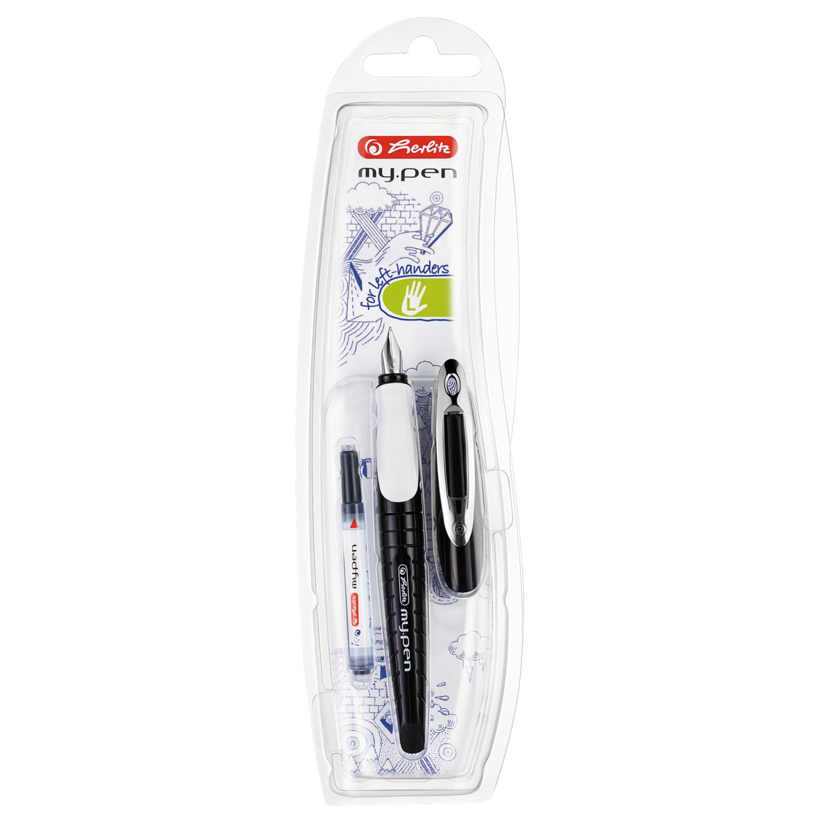 fountain pen my.pen L nib black/white - Herlitz