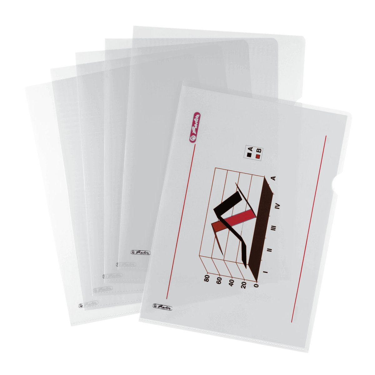 document protector A4 pyramid transparent 10 pieces - Herlitz