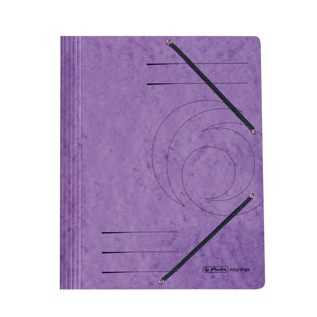 3-flap file with elastics A4 Quality violet - Herlitz