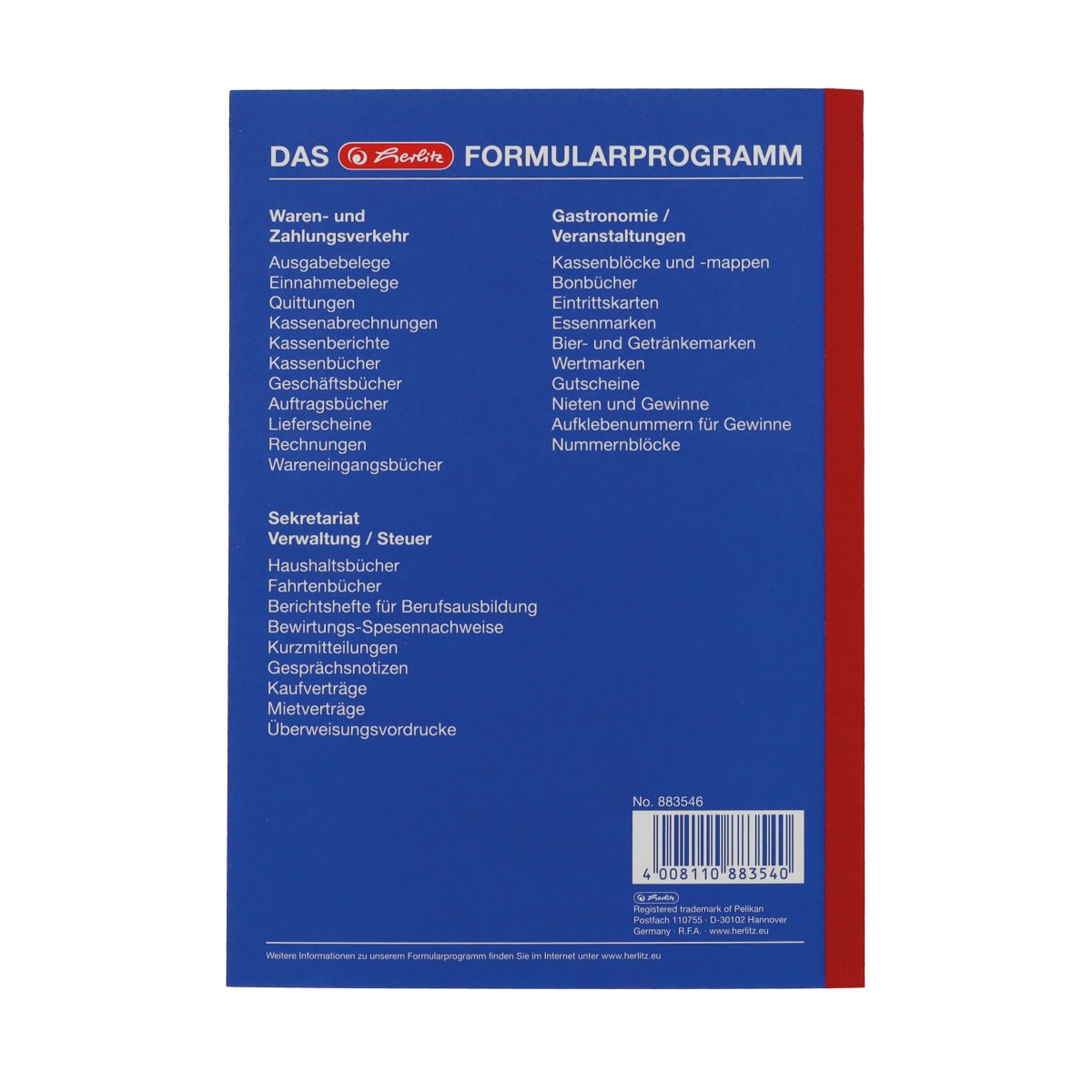 delivery note book A5 205 3x40 sheets self-copying FSC - Herlitz