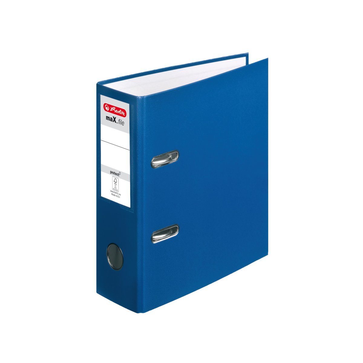 lever arch file maX.file protect A5 upright 8cm blue - Herlitz
