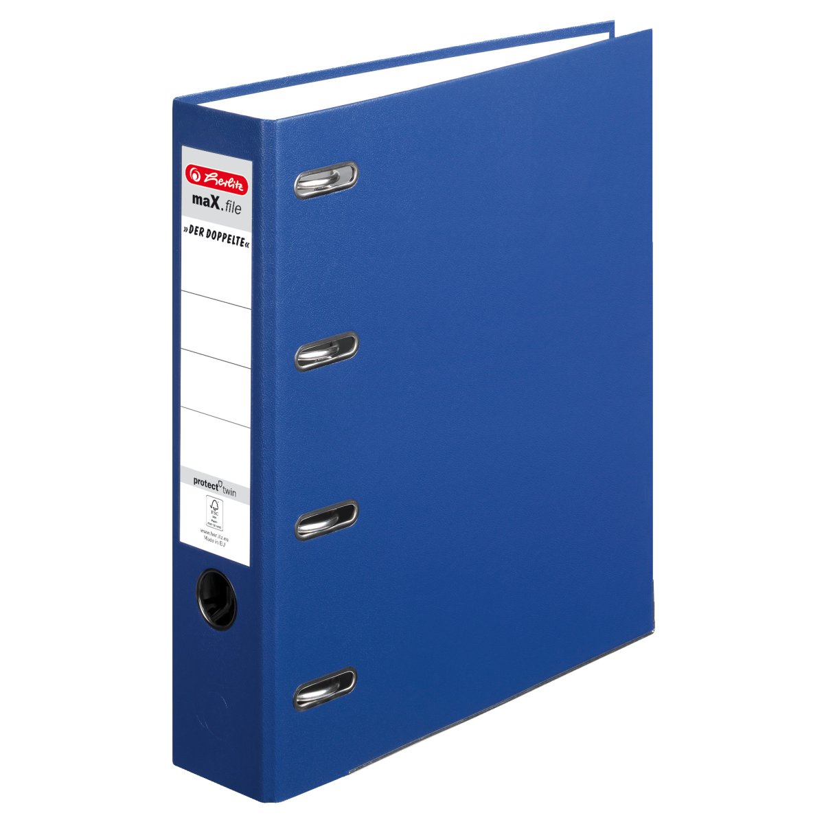 double lever arch file maX.file protect A4 7cm blue - Herlitz