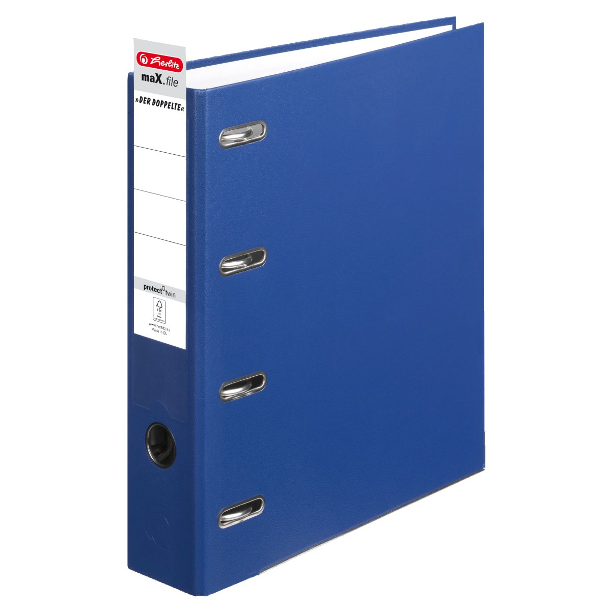 double lever arch file maX.file protect A4 7cm blue - Herlitz