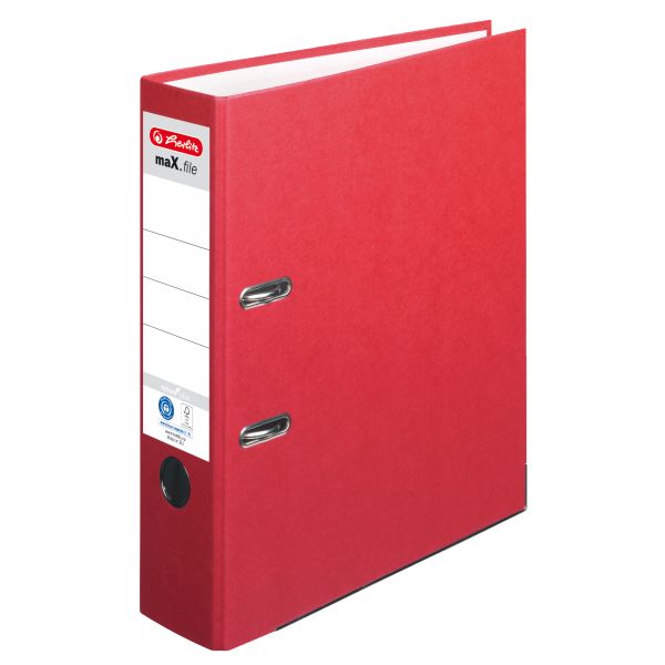 Lever arch files with colorful paper covers - Herlitz