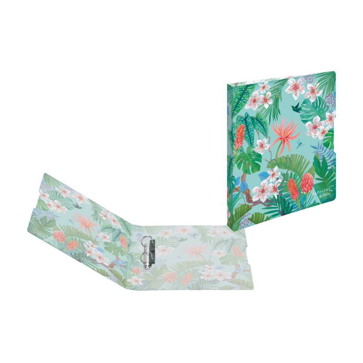 2-ring binder PP A4 16mm Ladylike Jungle - Herlitz